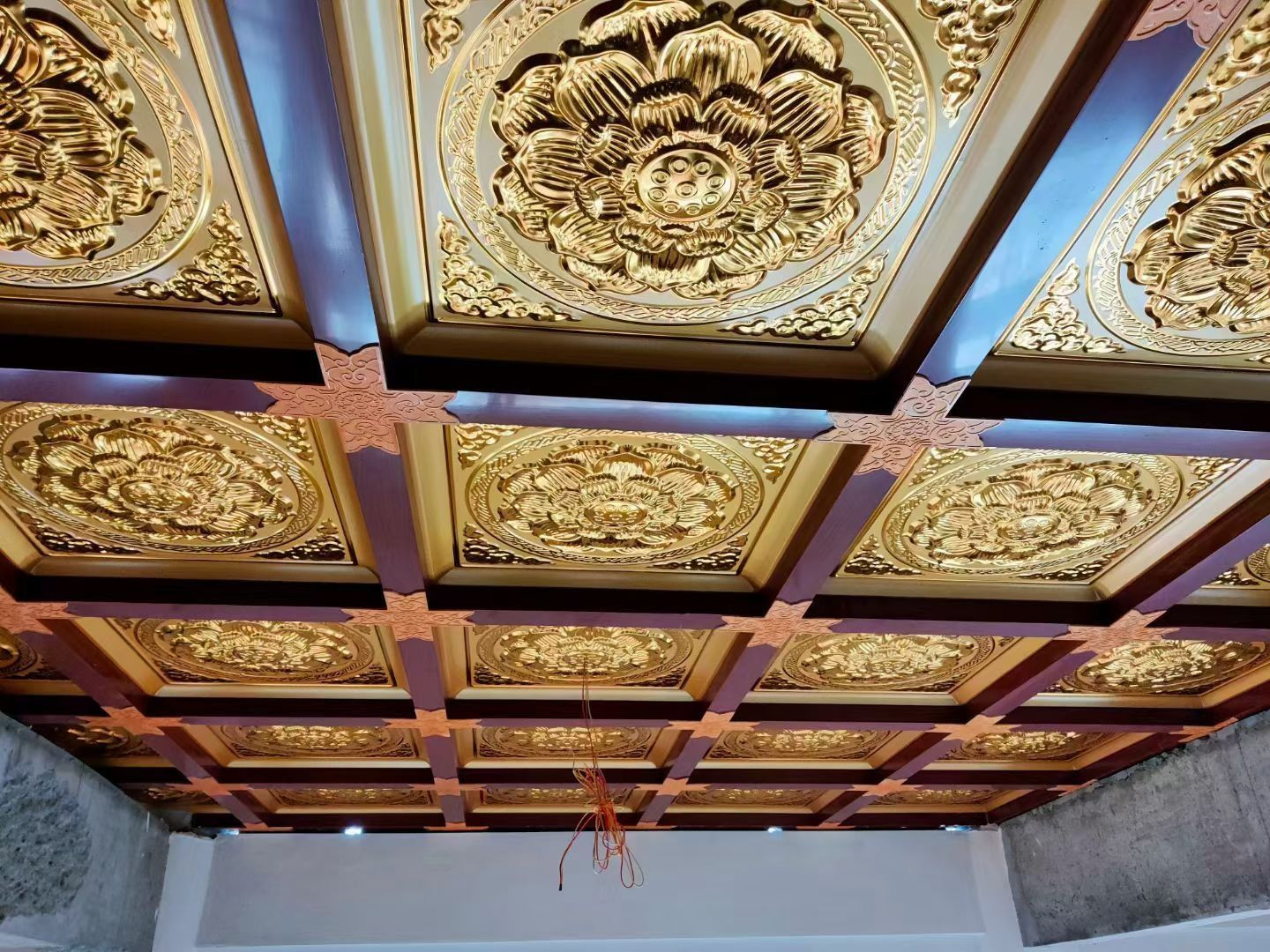 Buy Suspended 3d Lotus Pattern Temple Acoustic Design Aluminum Clip In ...