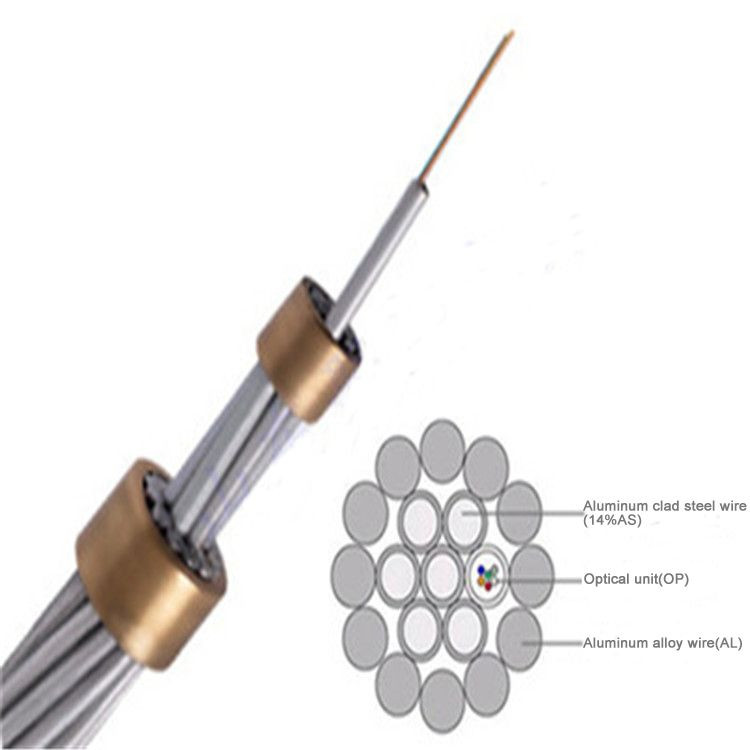 Buy Aeirlal Wire 24/48 Core Opgw Fiber Optic Cable Single Mode G652d ...