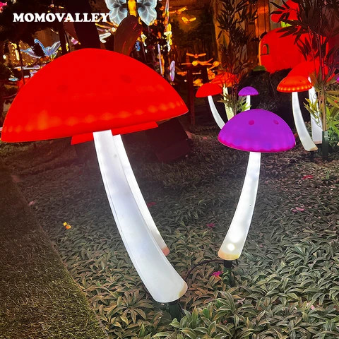 Buy 15cm 20cm 25cm Outdoor High Simulation Led Mushroom Shape ...