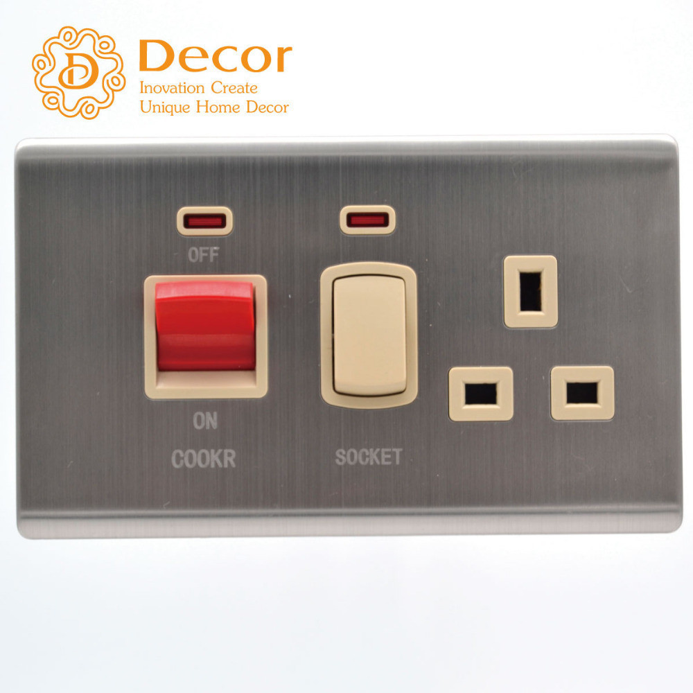 Buy 45a Bs-4177 Switch Dp Double Pole Kitchen Oven Toggle Switch With ...