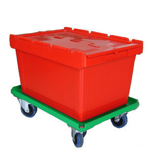 Buy 65l Attach Lid Stackable Plastic Storage Boxes With Wheels from ...