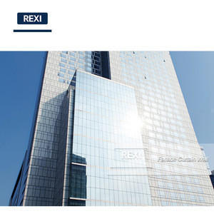 Buy Aluminium Glass Curtain Wall System Double Glazed Cladding Exterior ...