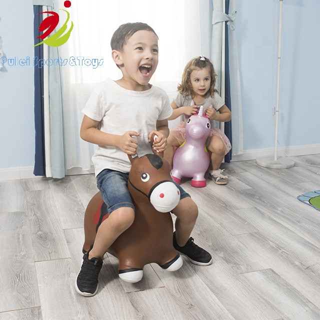 Buy Bouncy Horse Hopper- Brown Inflatable Jumping Horse, Ride On Rubber ...