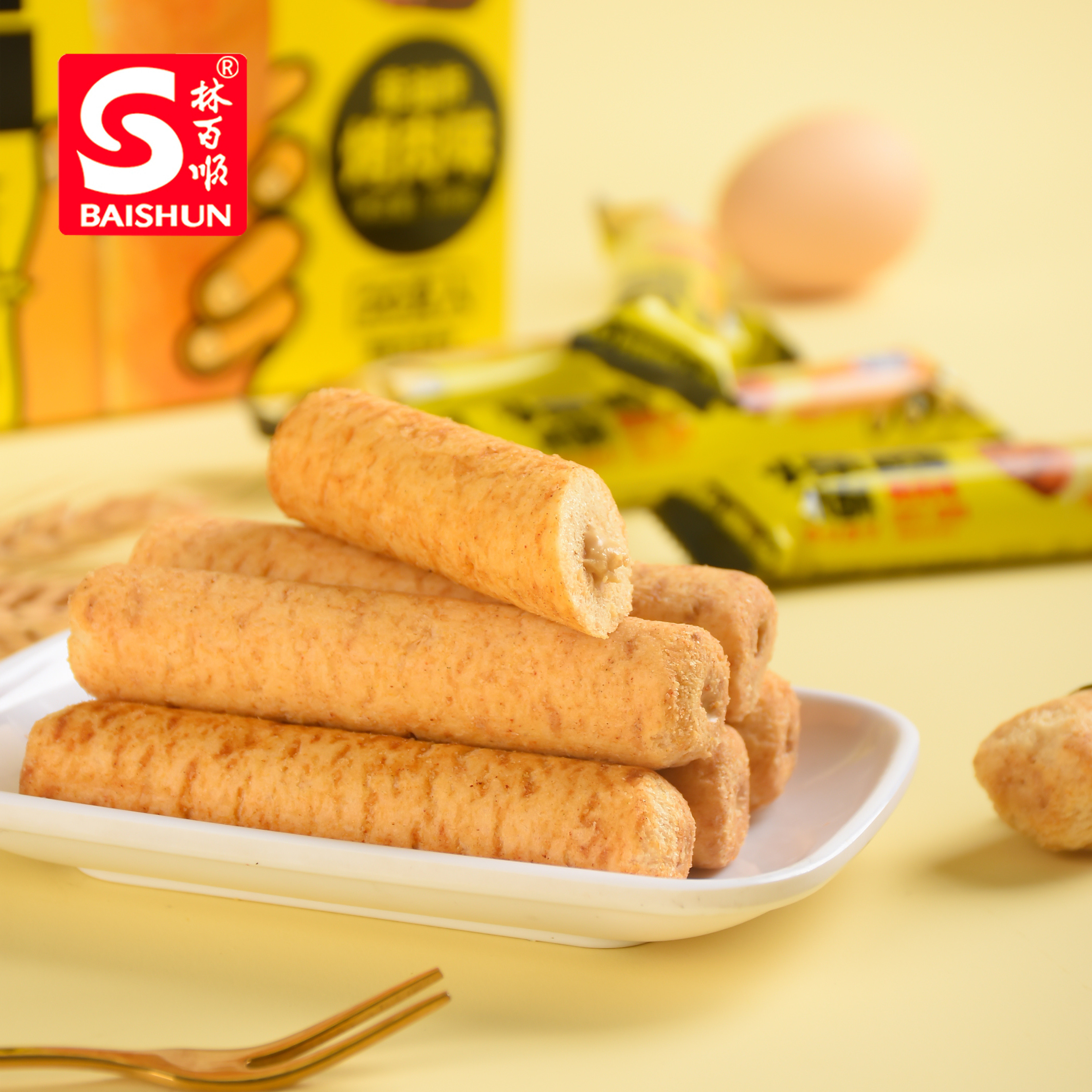 Buy Chinese Snacks Vegan Snack Puffed Food Sandwich Rice Cracker from ...