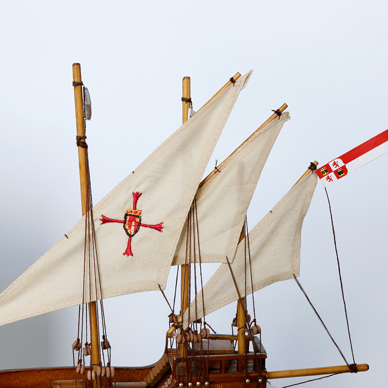 Buy Columbus' Flag Ship Santa Maria Pinta Nina Wooden Sailboat Model ...