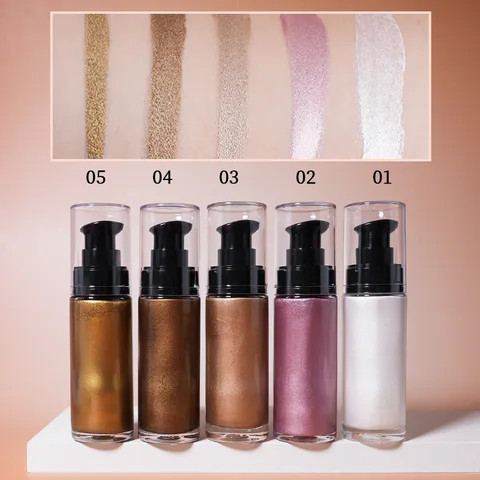Buy Custom Logo Liquid Shimmer Face Body Highlight Makeup Cosmetics ...