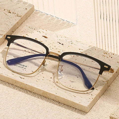 Buy Fanxun15010 Quality Tr Eyebrow Collar Design B Titanium Glasses ...