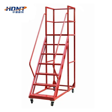 Buy Heavy-duty Metal Rolling Stair Ladder Steel Movable Platform Ladder ...