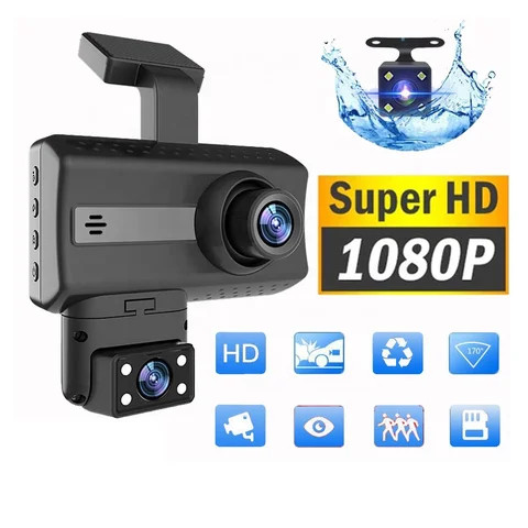 Buy Hidden Double Recording Driving Recorder 3-inch Uhd 1080p Dash Cam ...