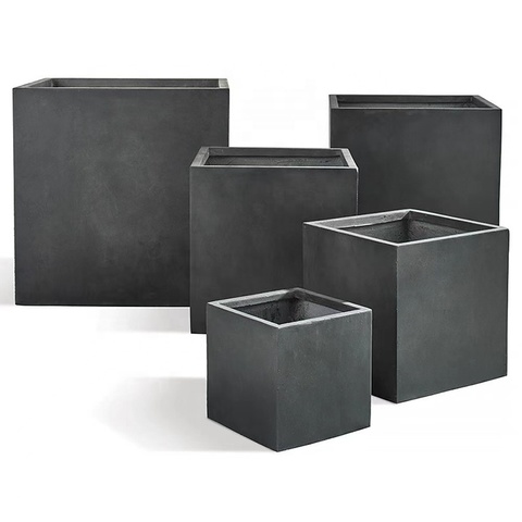 Buy Hot Sale Large Square Fiberglass Flower Pots Garden Plant Box ...