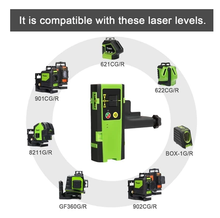 Buy Huepar Digital Laser Detector Lr-6rg,for Pulsing Line Lasers Up To 200ft,,led Displays,red ...
