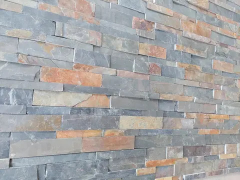 Buy Jak Multicolor Indian Slate Split Face Z Shape Decorative Natural Surface Stacked Wall ...