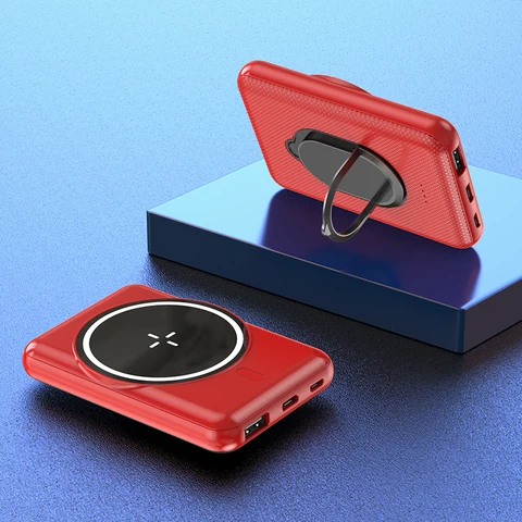 Buy Magnetic Power Bank Mini Wireless Emergency Power Bank Magnetic ...