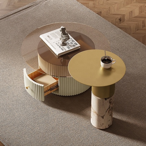 Buy Modern Hot Combination Coffee Table Living Room Furniture Light ...