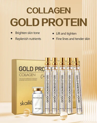 Buy Oem Luxury Skincare Soluble Protein Thread Gold Serum Combination ...