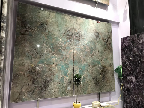Buy Polished Amazonite Granite Slabs For Background Decoration Green ...