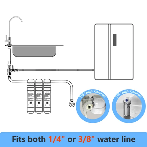 Buy Purifier Water 800gpd Flow Easy To Replace Pp+udf+uf Under Sink Water Filter Element from ...