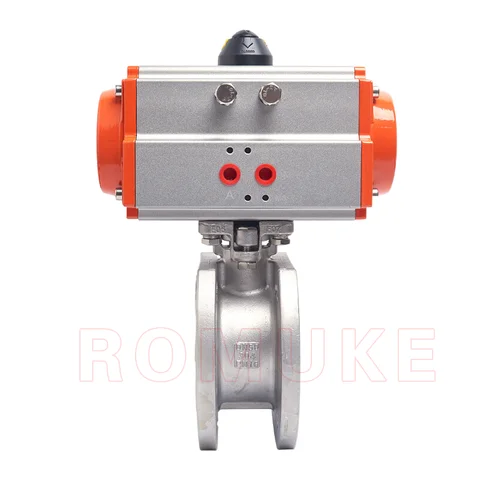 Buy Q671f-16p Stainless Steel Cf8 Cf3 Cf8m Cf3m Wafer Type Pneumatic Ball Valve from Chengdu ...