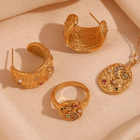 Buy Rebecca Wholesale Jewelry Set Crystal Rhinestone Colorful Moon Star ...