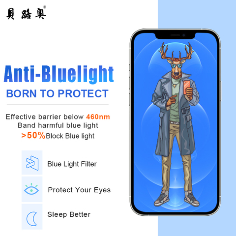Buy Shine Bright Real Anti Blue Tempered Glass Screen Protector ...