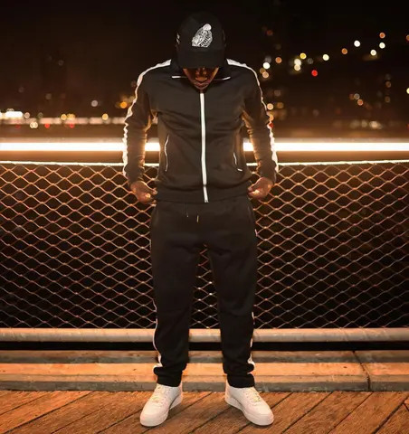 Buy Tech Fleece Tracksuit With Reflective Web And Custom Logo Unisex ...