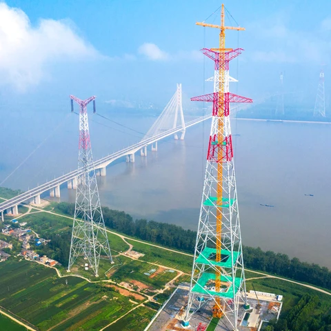 Buy Various Voltage Steel Lattice Angular Tower 13.2kv To 1100kv For ...