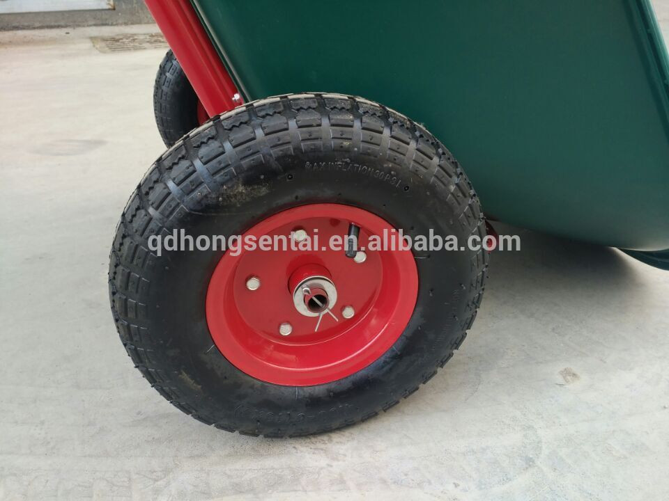 Buy Wb3500 Green Poly Tray Three Wheeled Wheel Barrow And Wheelbarrow ...