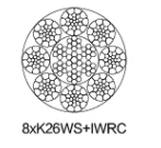 Buy 8×k26ws-iwrc Galvanized Wire Rope, High Breaking Force from ...