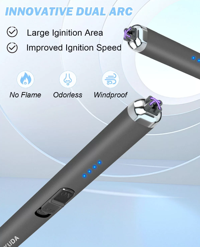 Buy Dual Arc Electric Lighter With Rechargeable Battery Space Gray from ...