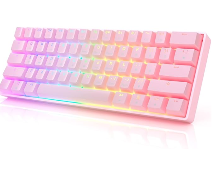 Buy Gk61 Mechanical Gaming Keyboard - 61 Keys Multi Color Rgb ...