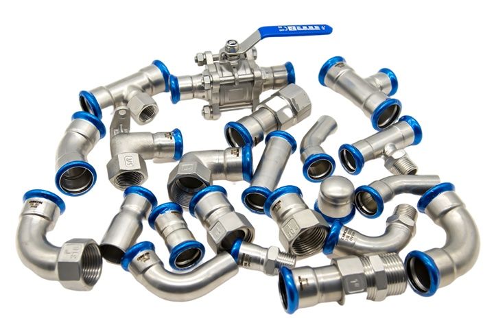 Buy M Press Galvanized Carbon Steel Press Fitting 90 Degree Elbow from ...