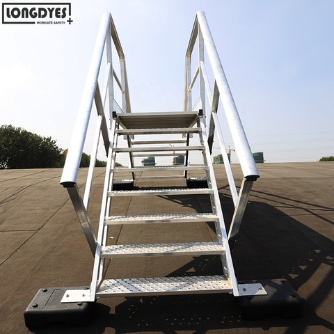 Buy Aluminum Industrial Access Safety Crossover Step Ladder Stair from ...