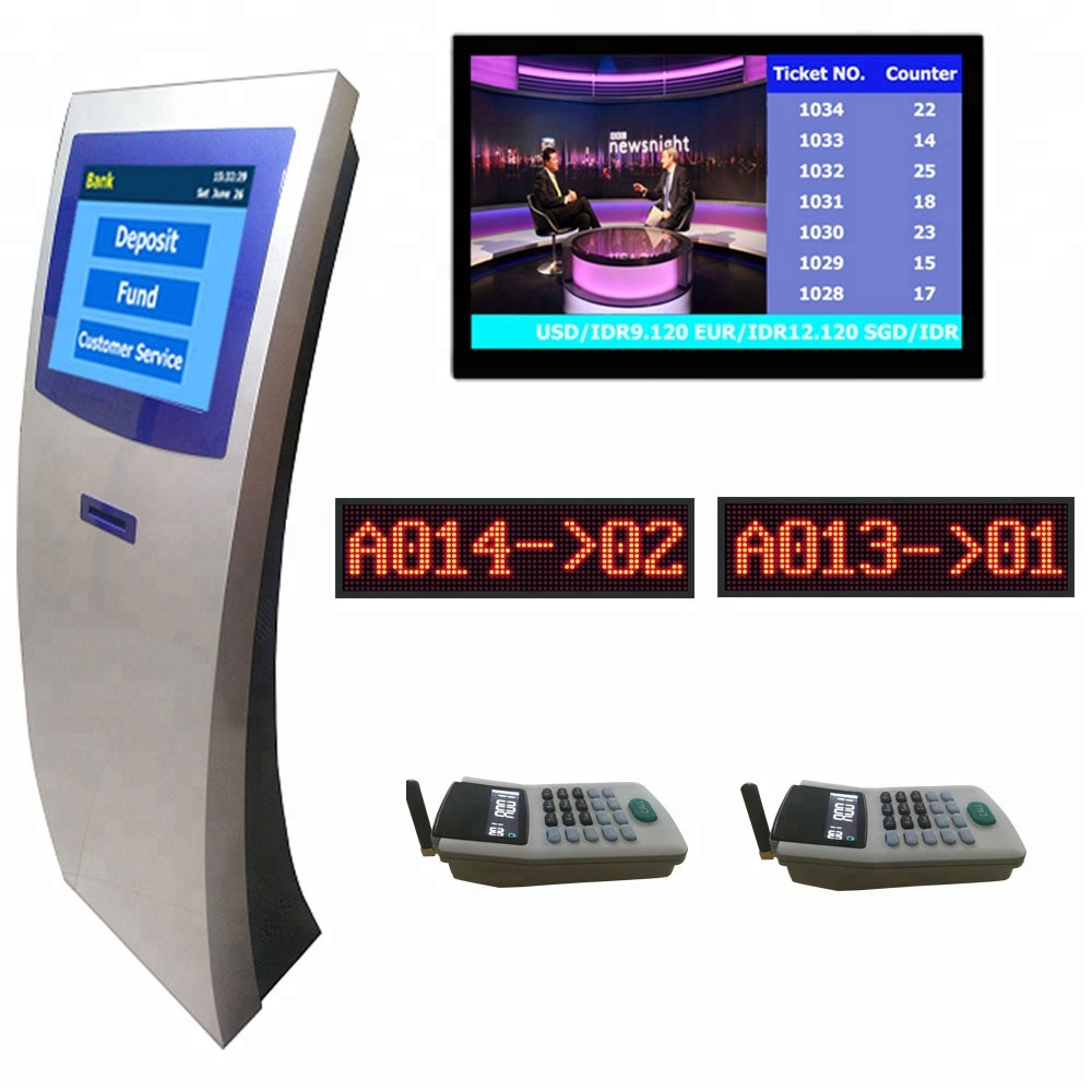 Buy Bank/hospital 17/19/22 Inch Ir Touch Screen Queue System Token Number Ticket Dispenser Kiosk ...
