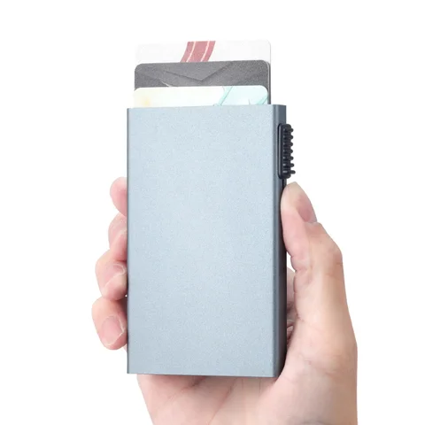Buy Card Holder Wallet Pop Up Rfid Blocking Slim Aluminum Card Holder ...