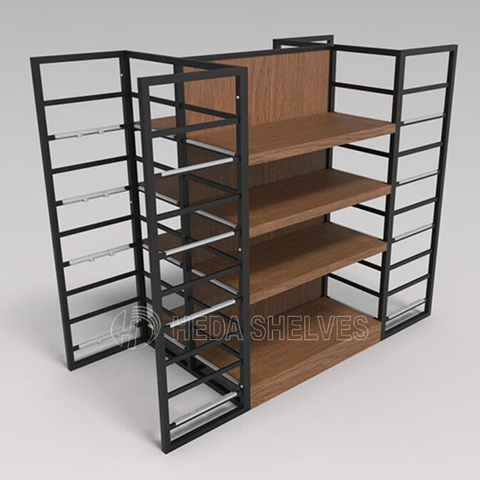 Buy Chinese Supermarket Wooden Display Gondola Stand Custom Steel Wood ...