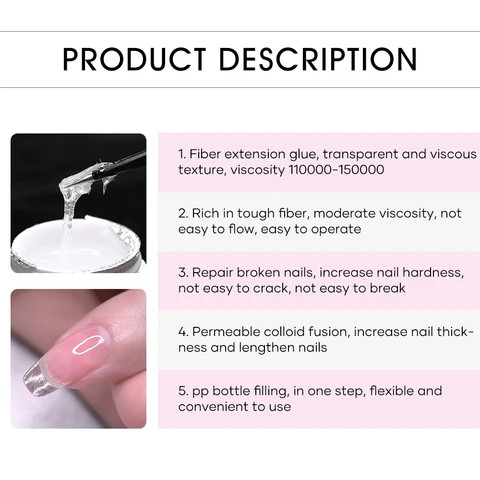 Buy Clear Color Fiber Gel Extension Wholesale Uv Nail Construction ...