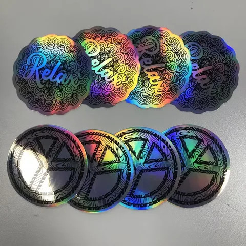 Buy Custom Glitter Die Cut Sparkle Holographic Stickers Waterproof Logo ...