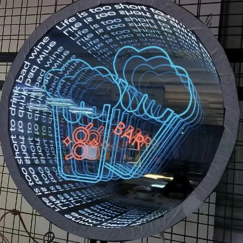 Buy Custom Infinity Wall Mirror Infinite Sign 3d Infinity Mirror Video ...