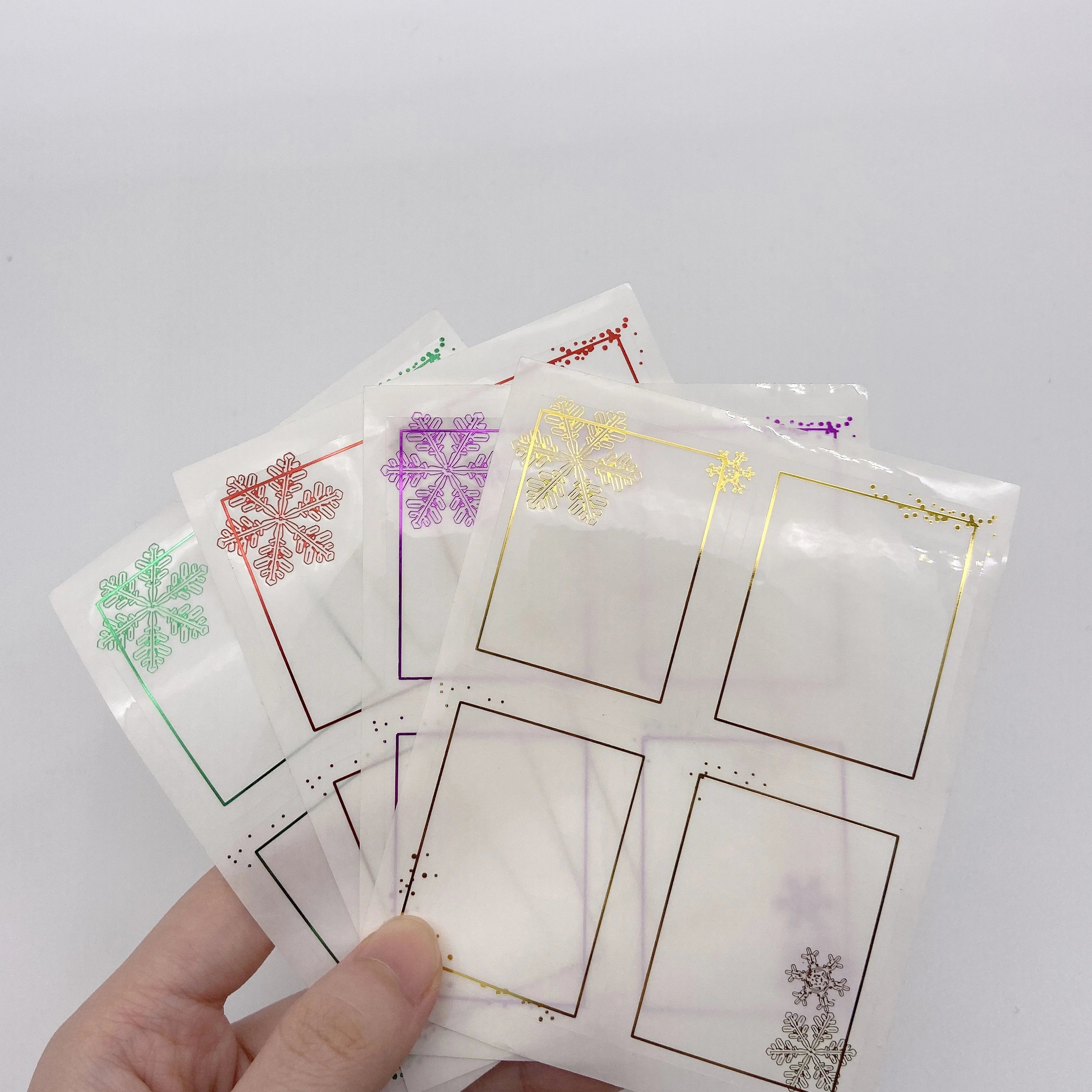 Buy Custom Self Adhesive Clear Label Sheet Hot Foil Stamping Waterproof ...