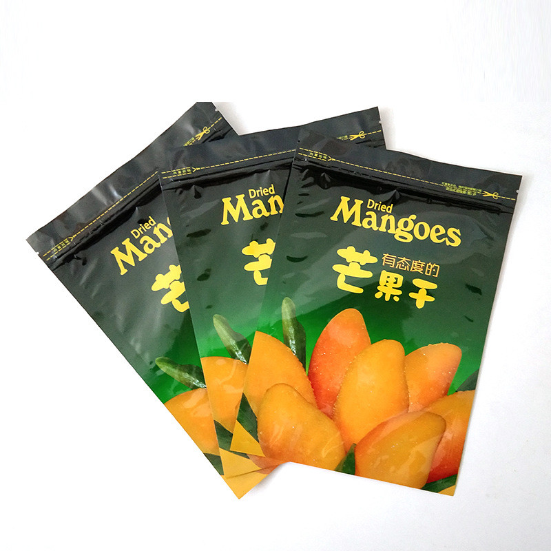 Buy Digital Printing Zipper Plastic Dried Mangoes Package 3 Side Seal ...