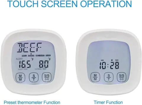 Buy Digital Touchscreen Thermometer With Timer/alarm Kitchen Food Meat Cooking Electronic ...