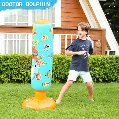 Buy Doctor Dolphin Kids Toy Foldable Portable Tumbler Kicking Bag ...