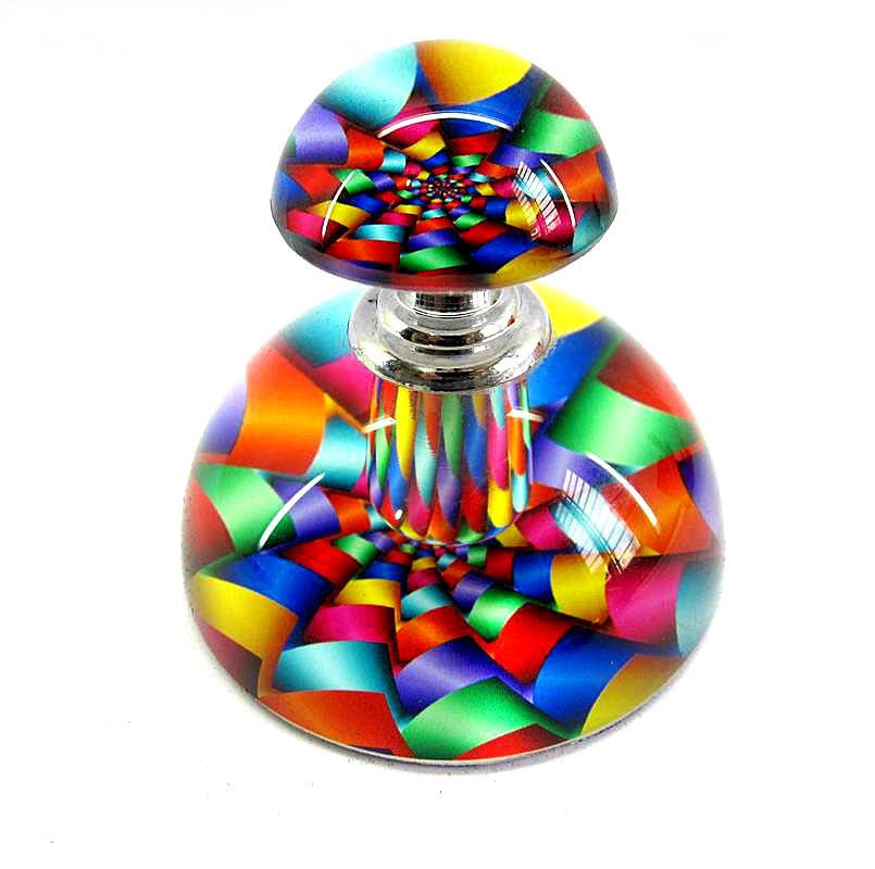 Buy Dome Shaped Red Rose Crystal Glass Perfume Bottle, Perfume Empty ...