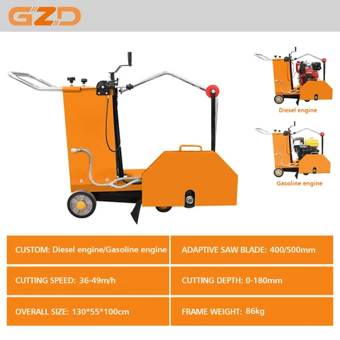 Buy Factory Gasoline Walk Concrete Saw Machine Concrete Cutting With ...