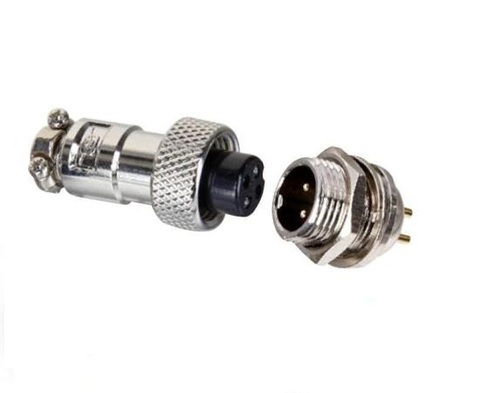 Buy Gx12 M12 Cable Connector 3pin Metal Connector Plug And Socket from ...