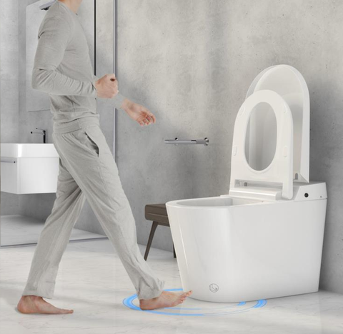 Buy High-tech Intelligent Toilet Automatic Flip Wc Floor Mounted ...