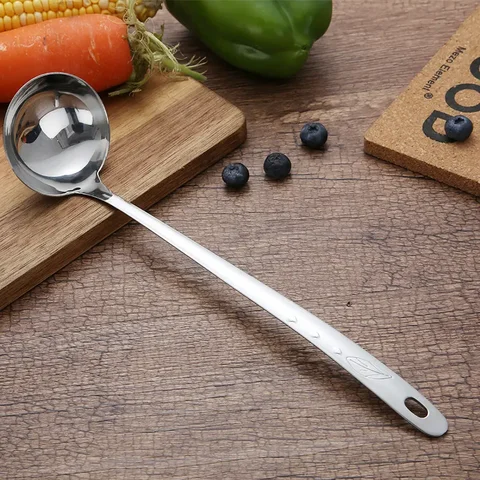 Buy Hotel Dining Spoon Stainless Steel Hot Pot Soup Spoon Set Home ...