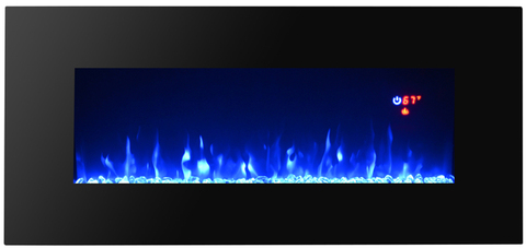 Buy 50 Inch Black Decorative Wall Mounted Long Electric Fireplace With ...