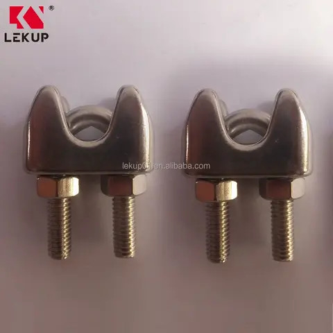 Buy Italian Type Cable Clip Clamp High Polished Cable Clamps Stainless ...