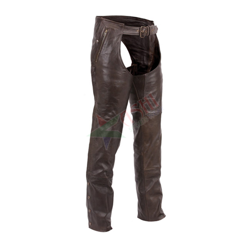 Buy Leather Chaps Pants Biker Cowboy Riding Racing Black Genuine ...